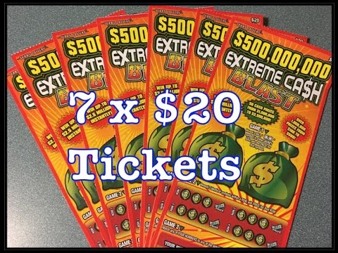 WINS! 7 X $20 $500 Million Extreme Cash Blast Texas Lottery Scratch Off ...