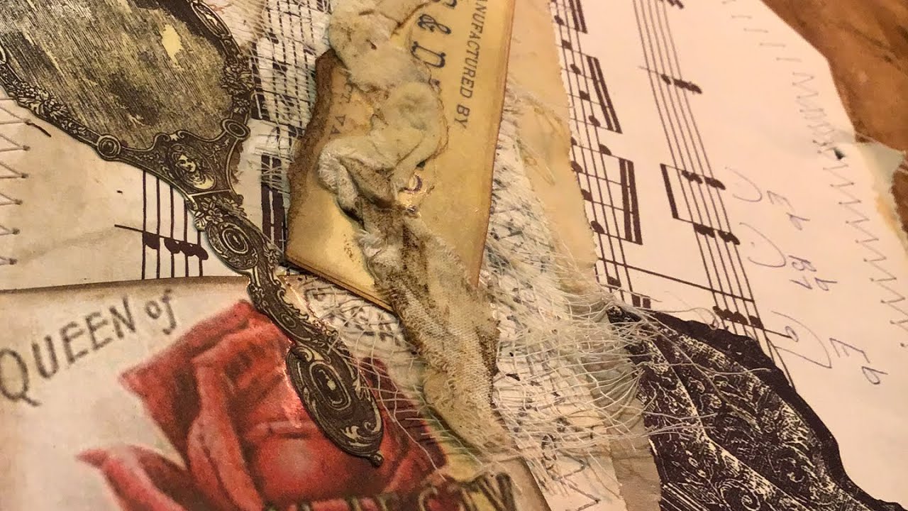 Junk journal tags layering - YouTube