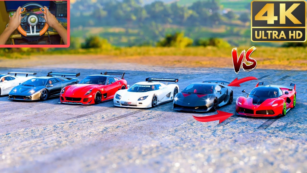 Lamborghini Veneno Takes On Ferrari FXX K Evo In EPIC Hypercar Battle ...
