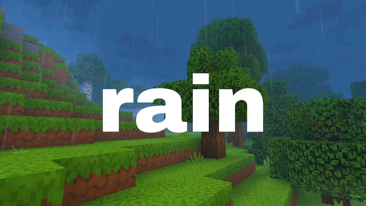 Minecraft Rain ASMR: Relax in Just 30 Minutes | Gentle Forest Walk ...