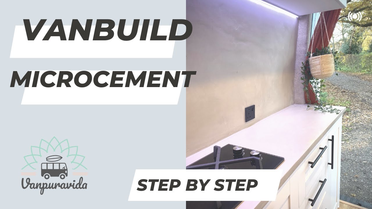 DIY. Step by step Microcement worktop for our van conversion - YouTube