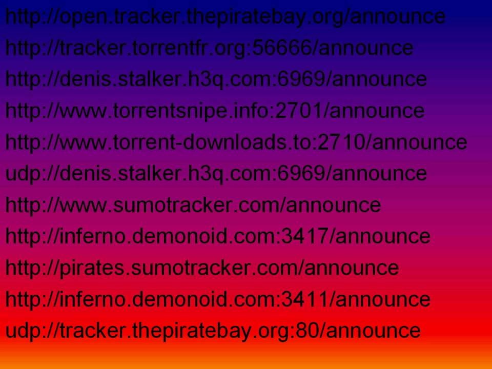 List of Trackers For Torrents - YouTube