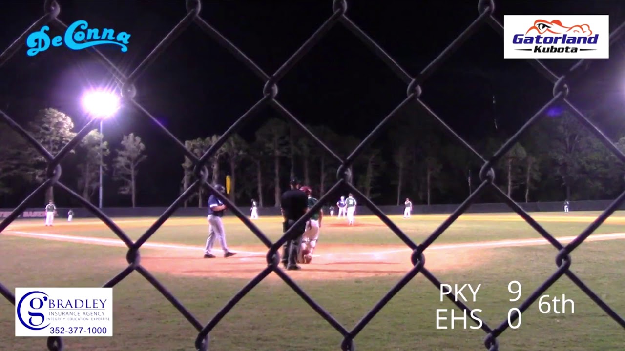 Eastside Baseball VS P K Yonge TJ Double off the fence - YouTube