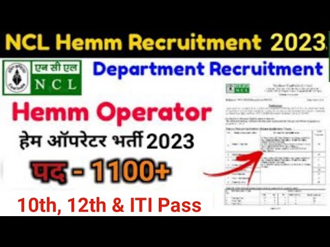 NCL Hemm operator Recurminent 2023 | NCL Hemm operator vacancy 2023 ...