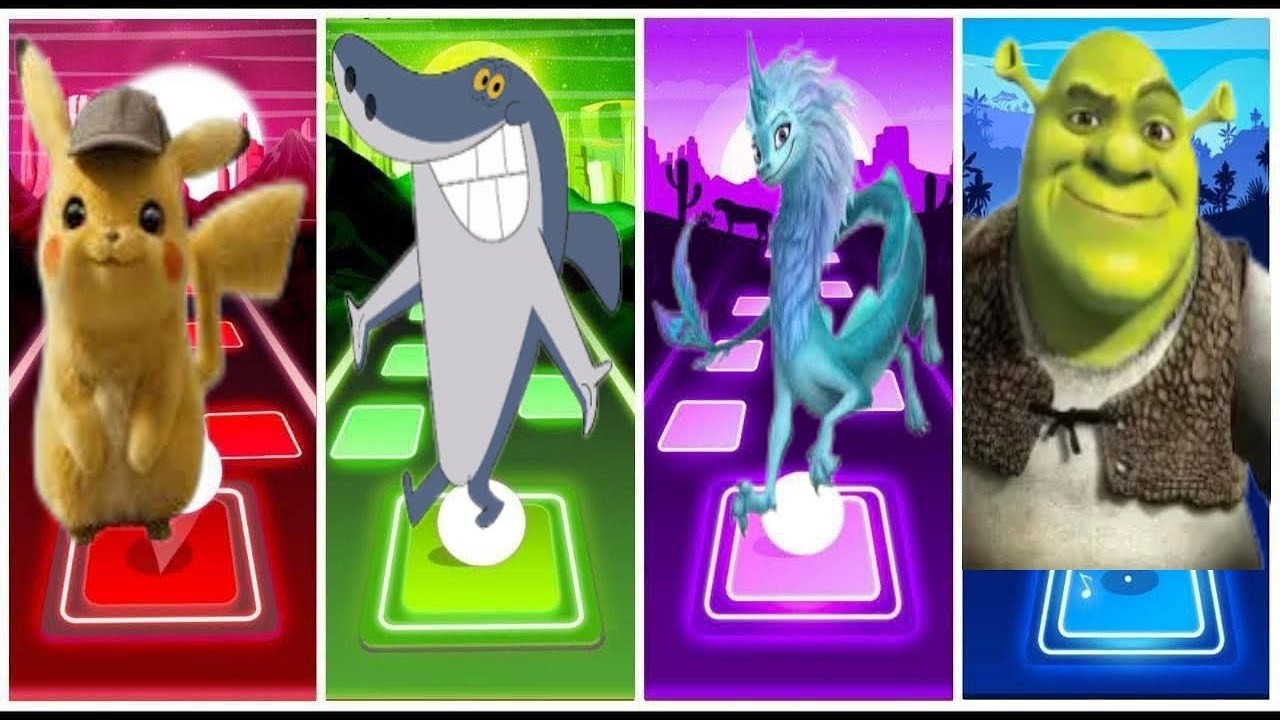 Pikachu🆚Zig & Sharko🆚Raya and the last Dragon🆚Shrek Who will win? - YouTube
