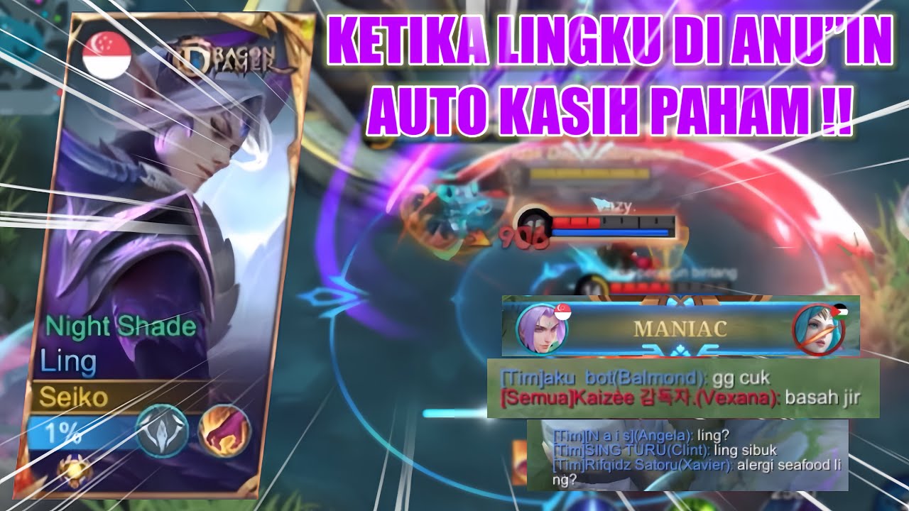 KETIKA LINGKU DI REMEHIN AUTO KASIH PAHAM !! SOLO RANK Mobile legends ...