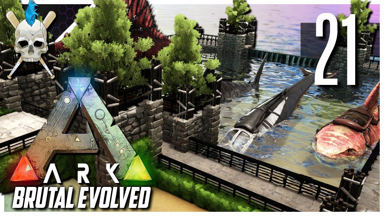 ARK: Brutal Evolved - Building & Decorating Our Water Pen & Base ...