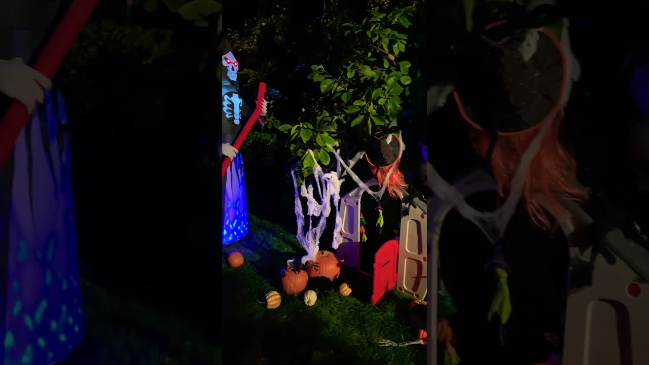 Kids Halloween decorations skeleton inflatable costumes - YouTube