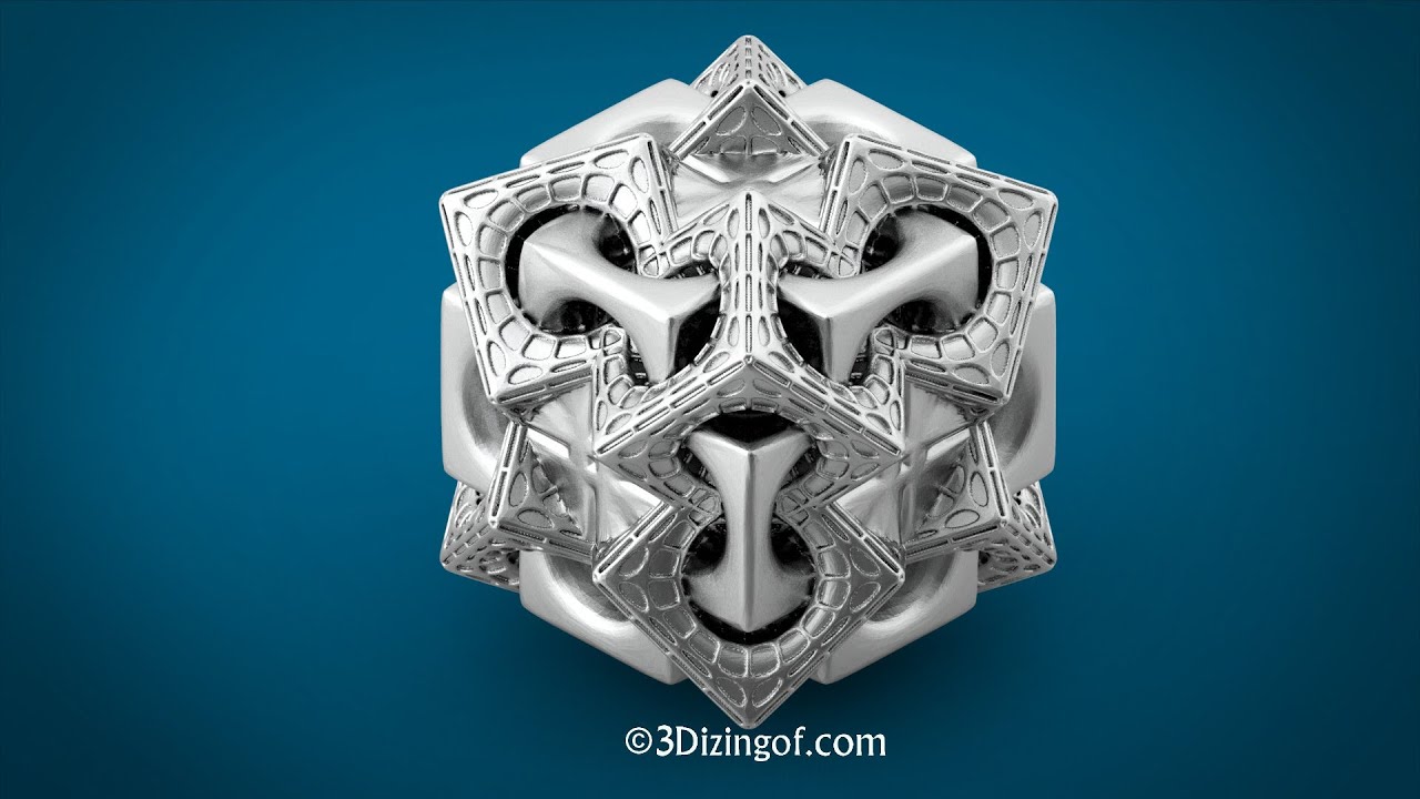 3d printing - Interlocked Cubes -Math Art by Dizingof - www 3dizingof ...