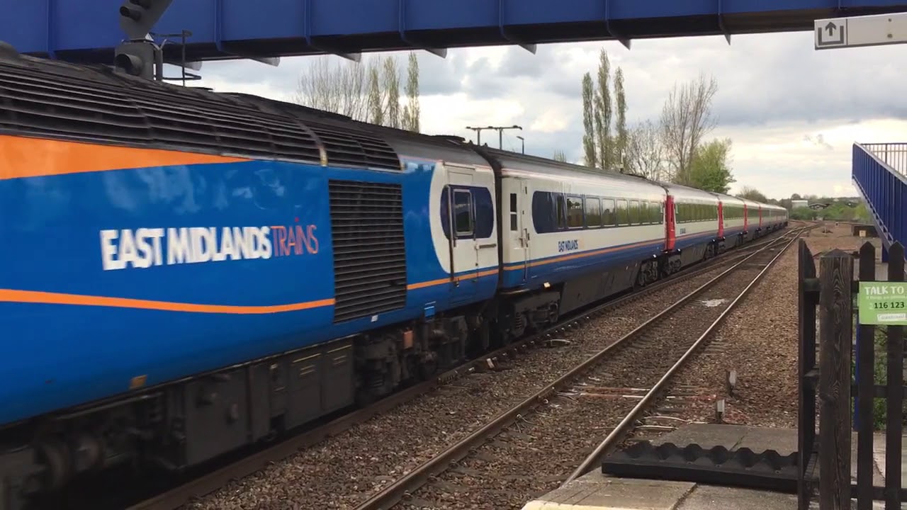 East Midlands Trains HST Power Cars 43082+43059 At Swinton STY From ...