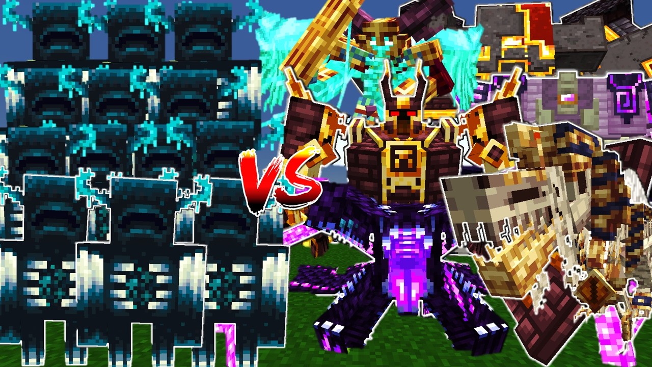 WARDEN ARMY VS L_ENDER'S CATACLYSM - MINECRAFT - YouTube