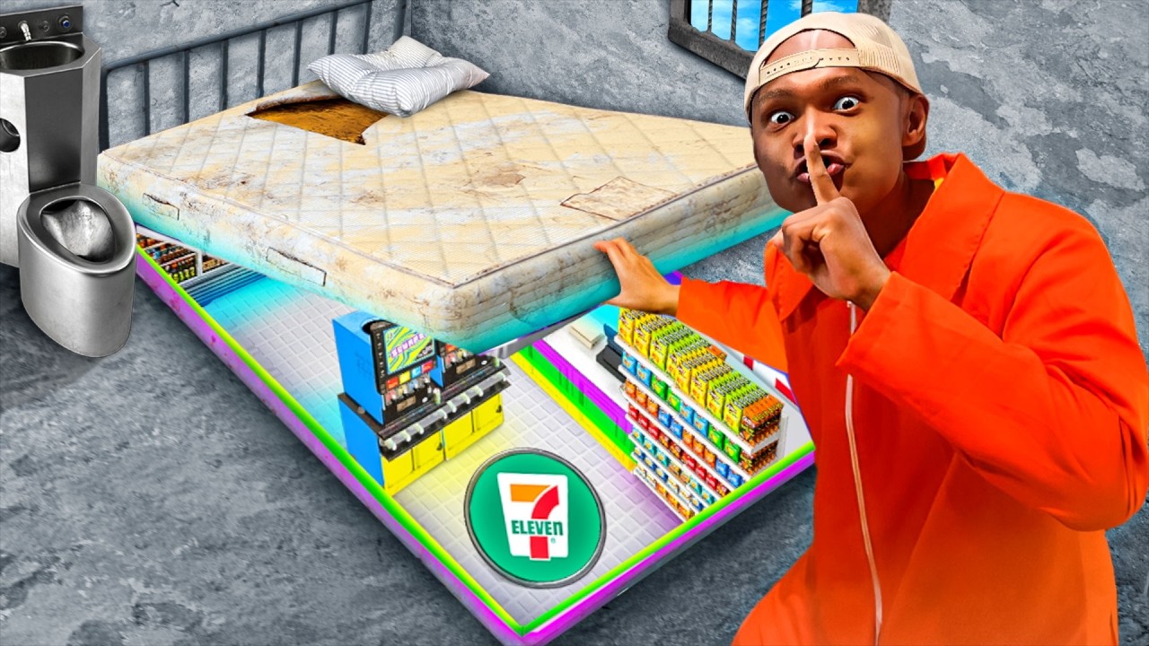 I Built a SECRET 7-11 in Prison! - YouTube