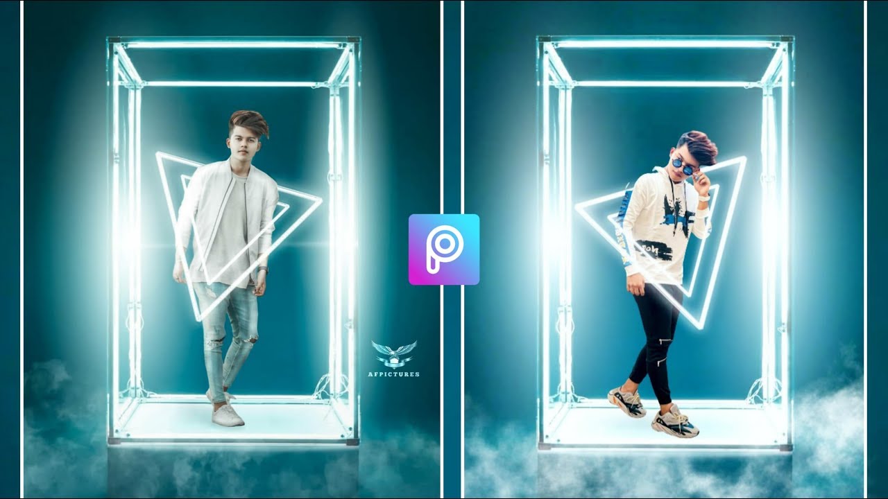 Neon Glowing Light Box | PicsArt New Style Photo Editing Tutorial - YouTube