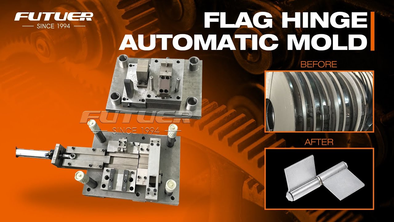 Flag hinge automatic mold，tools used to make molded articles - YouTube