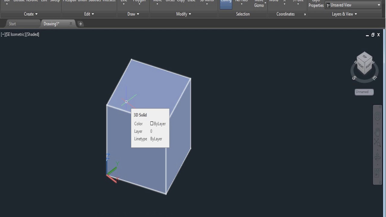 AutoCAD 2018 Tutorial for Beginners #35 HOW TO MAKE SOLID BOX IN ...