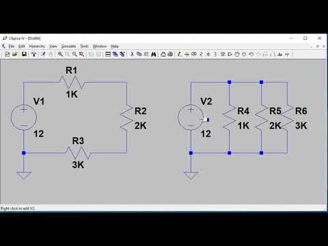 LTSpice DC Operating Point on Series and Parallel Resistor Circuit - YouTube