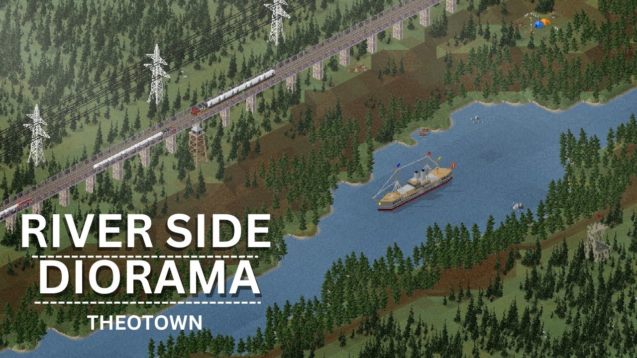 [How to Build] River Side Diorama in Theotown - YouTube