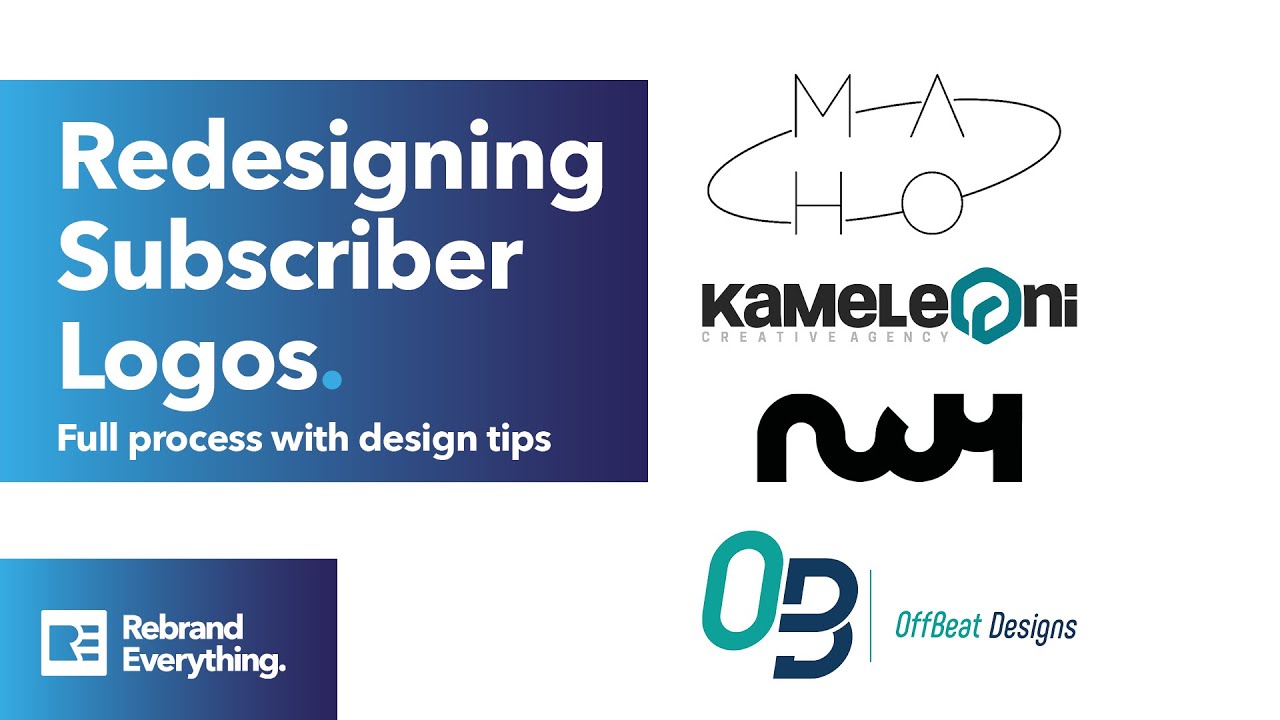 Redesigning Subscriber Logos! Episode 1. Watch my full process + learn ...