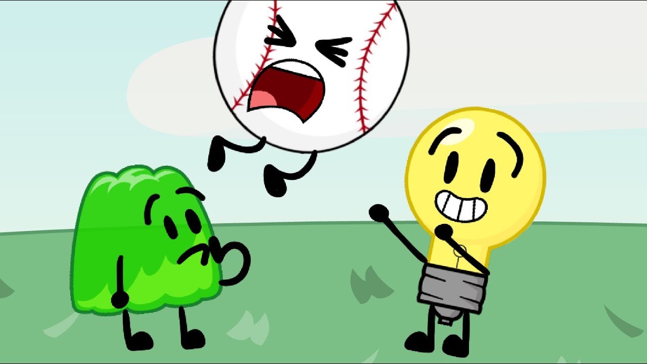 BFDI & II:Gelatin and Lightbulb play BASEBALL! - YouTube
