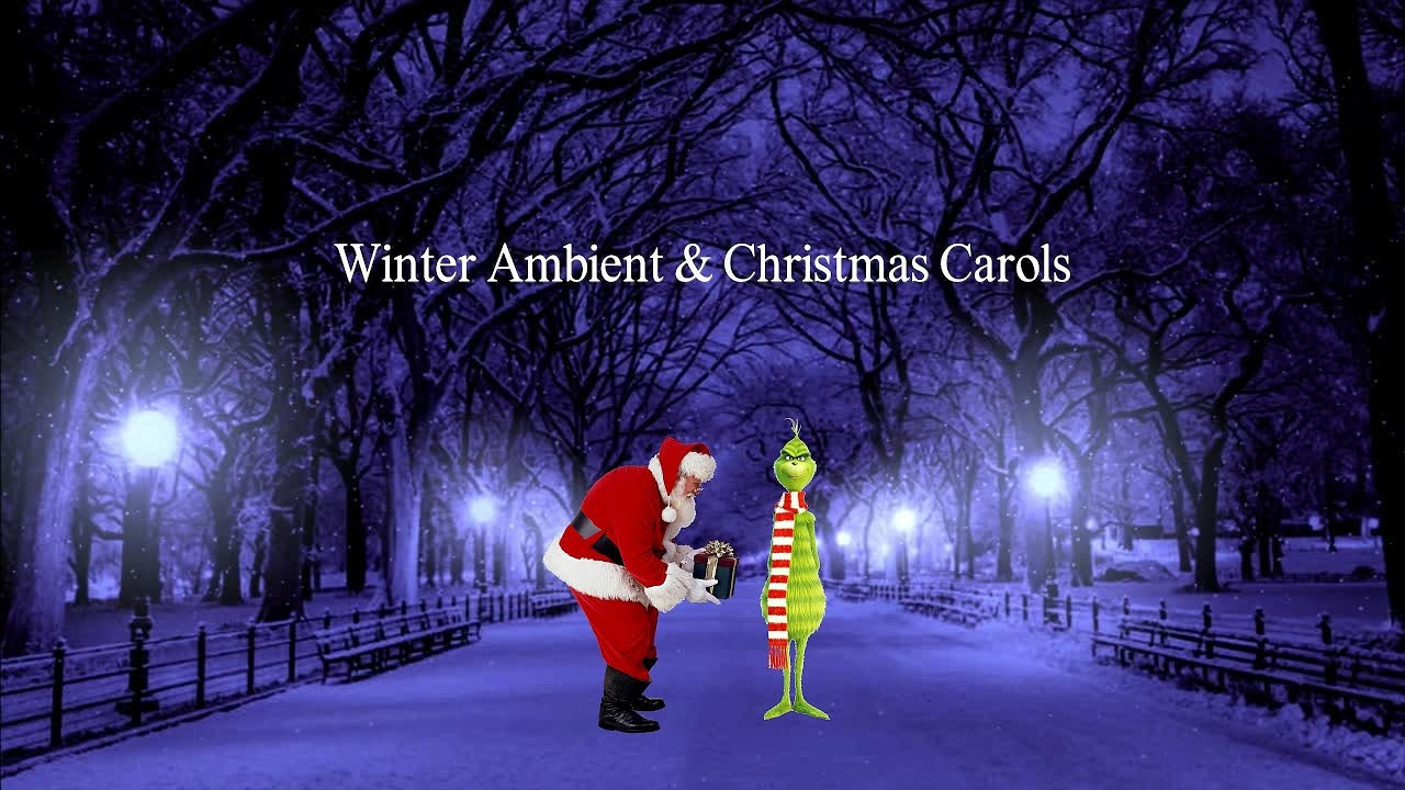 Winter Ambient and Christmas Carols with Santa & Mr. Grinch - YouTube