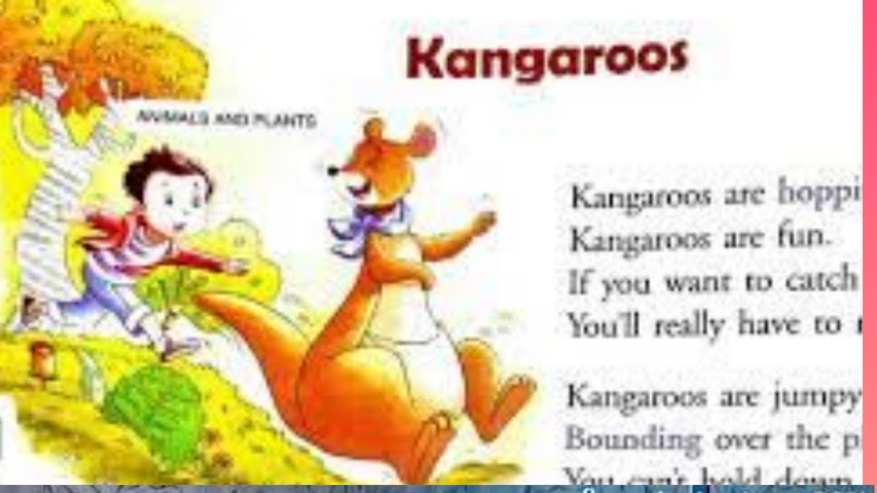 THE KANGAROOS SONG |English poem for kids with lyrics | poem about ...