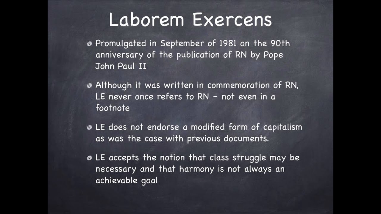 Laborem exercens – A Quick Overview - YouTube