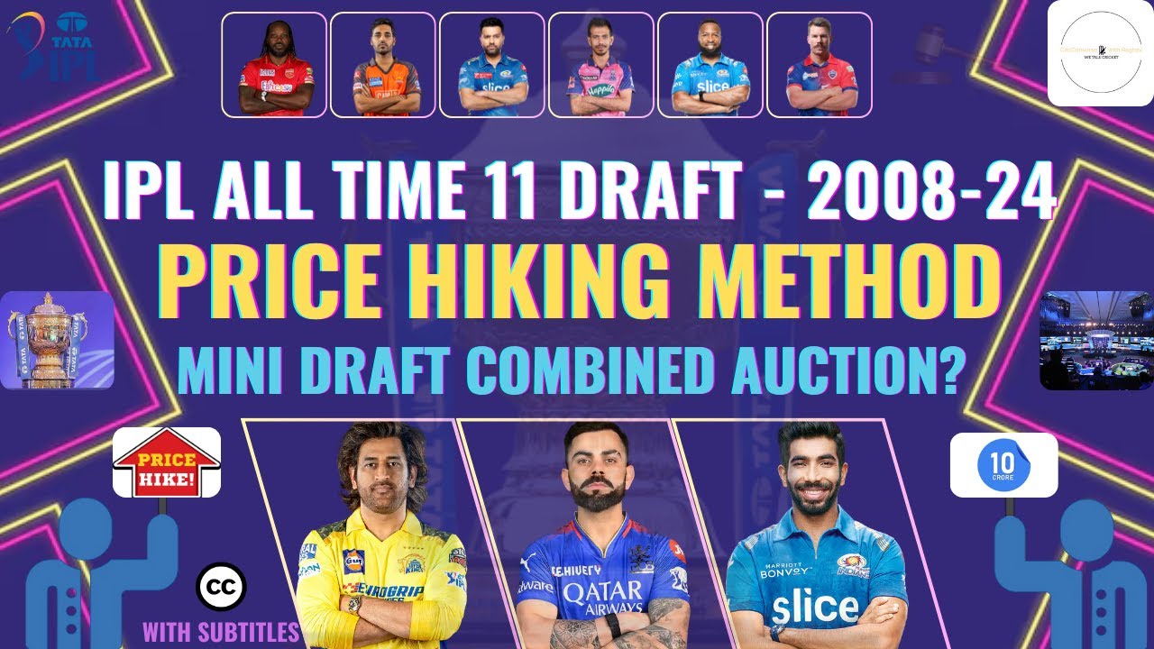 IPL ALL TIME 11 DRAFT ! AUCTION BUT DRAFT?? ! HIKING THE PRICE ...