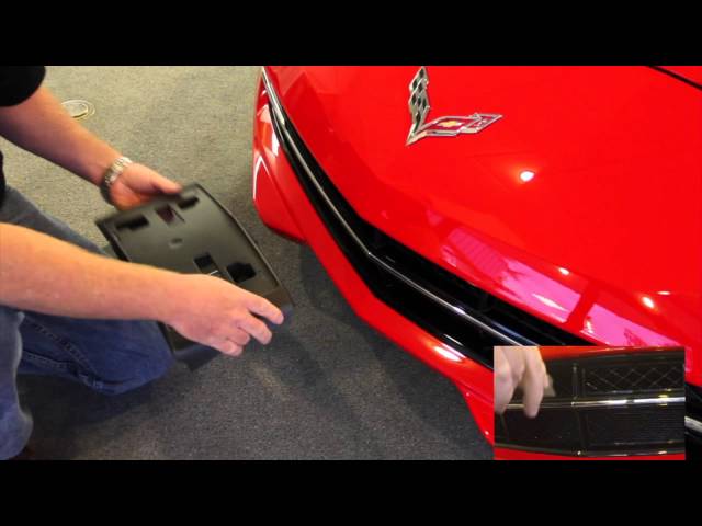 2014 C7 Corvette Front License Plate Install How To YouTube