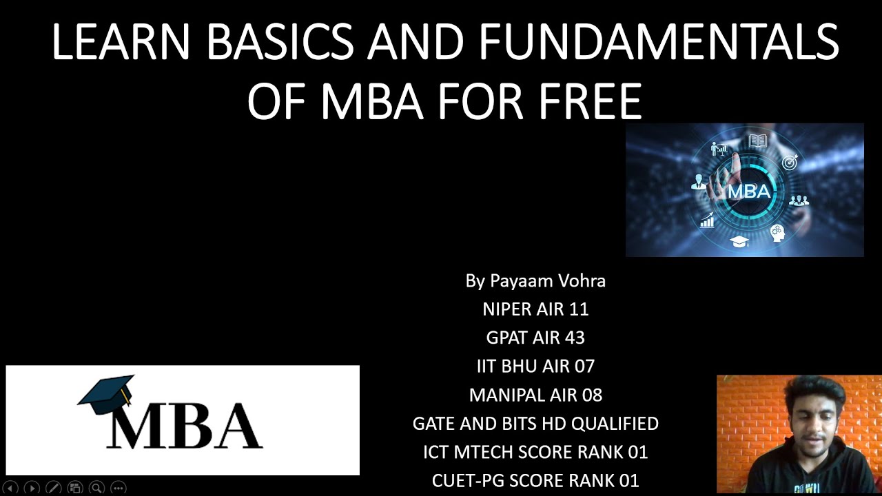 LEARN BASICS AND FUNDAMENTALS OF MBA FOR FREE.FREE MEIN MBA KAISE SIKHE ...
