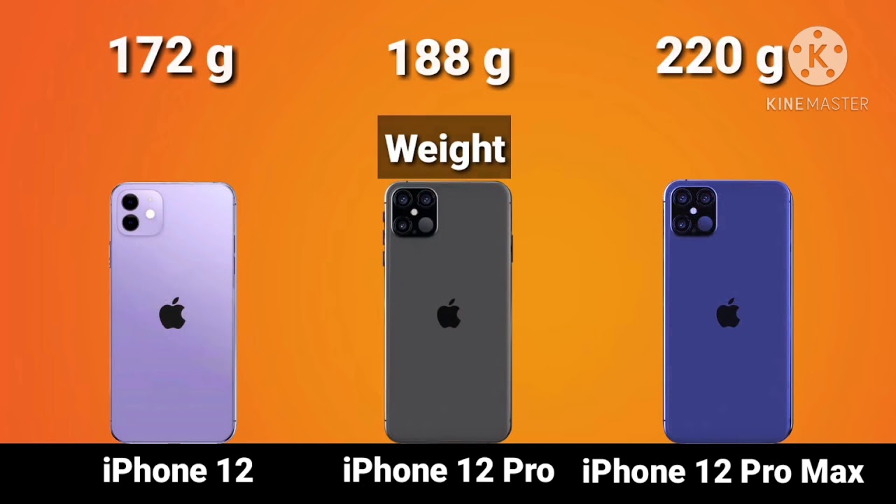 COMPARISON of iphone 12 ,12 pro AND 12 pro max - YouTube