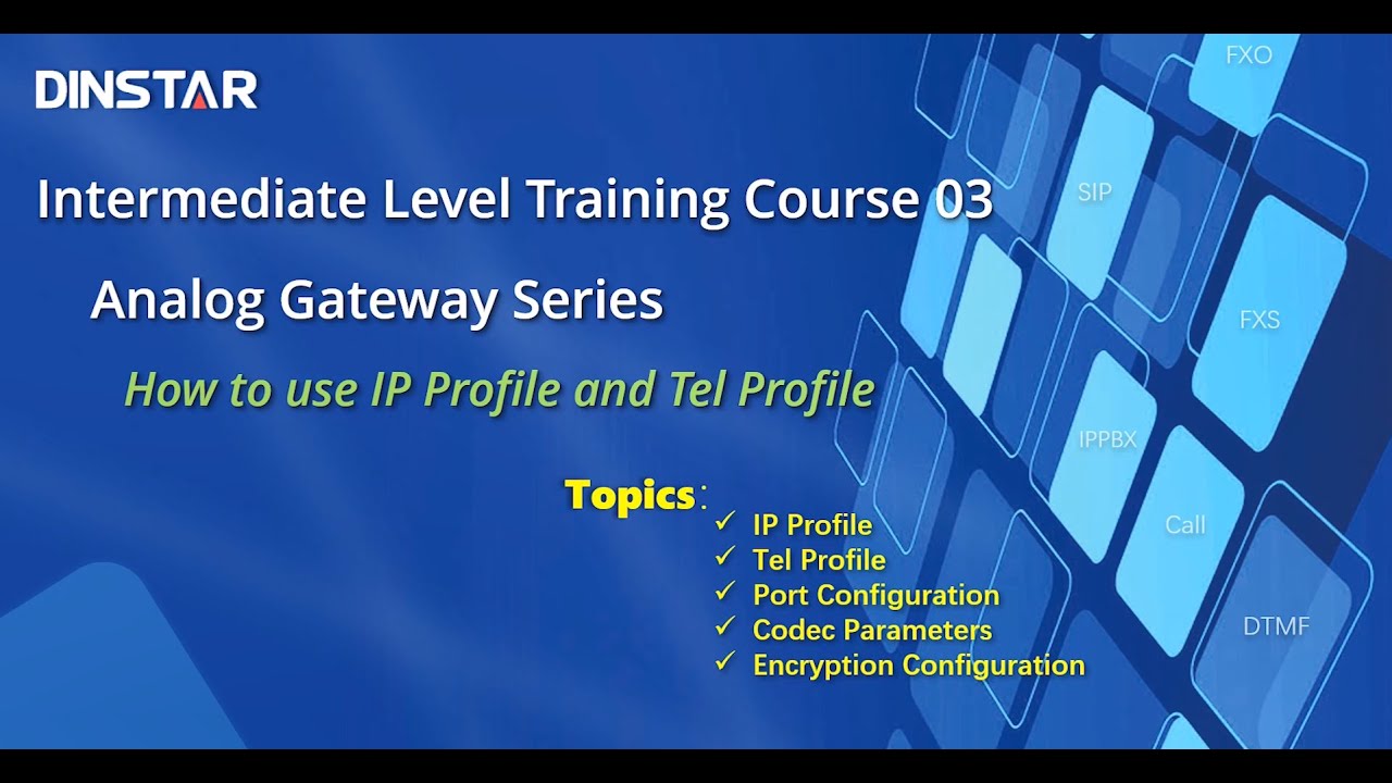 Part 3 How to use IP Profile and Tel Profile - YouTube