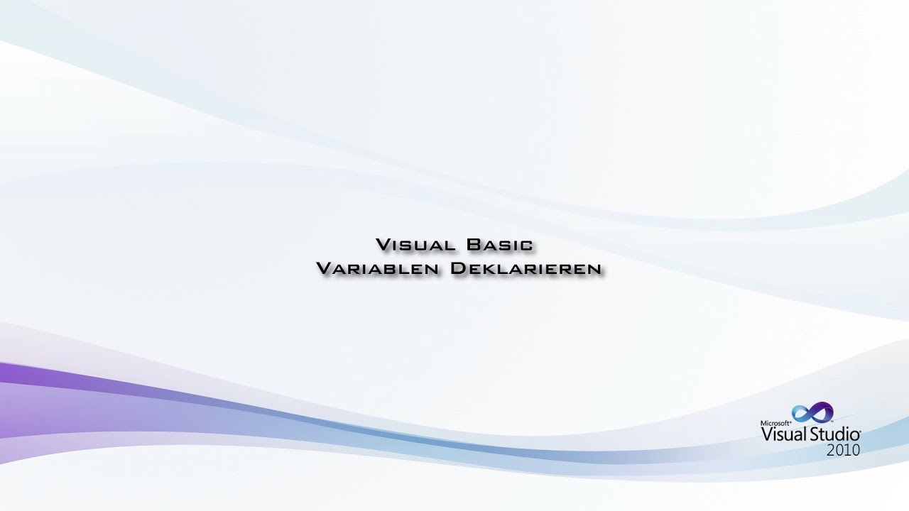 Visual Basic(.NET) 2010 #003 : Variablen Deklarieren [HD+] [German] [Tutorial] - YouTube