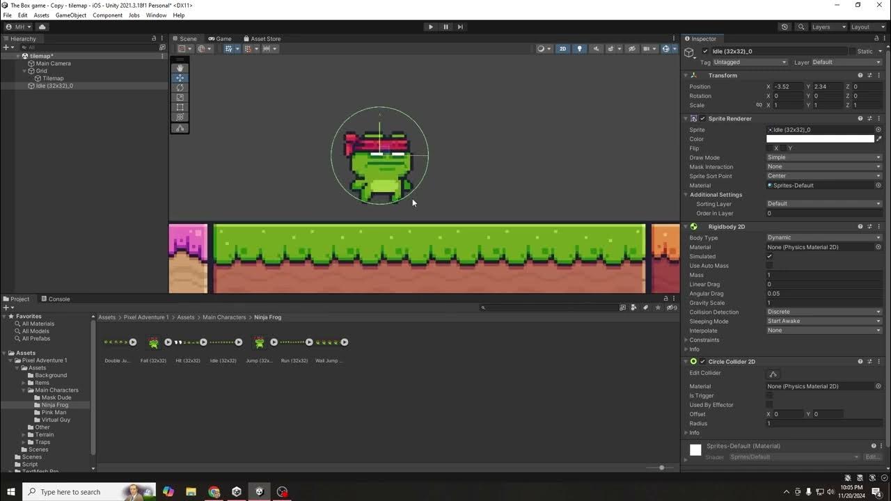 tilemap and character animation - YouTube