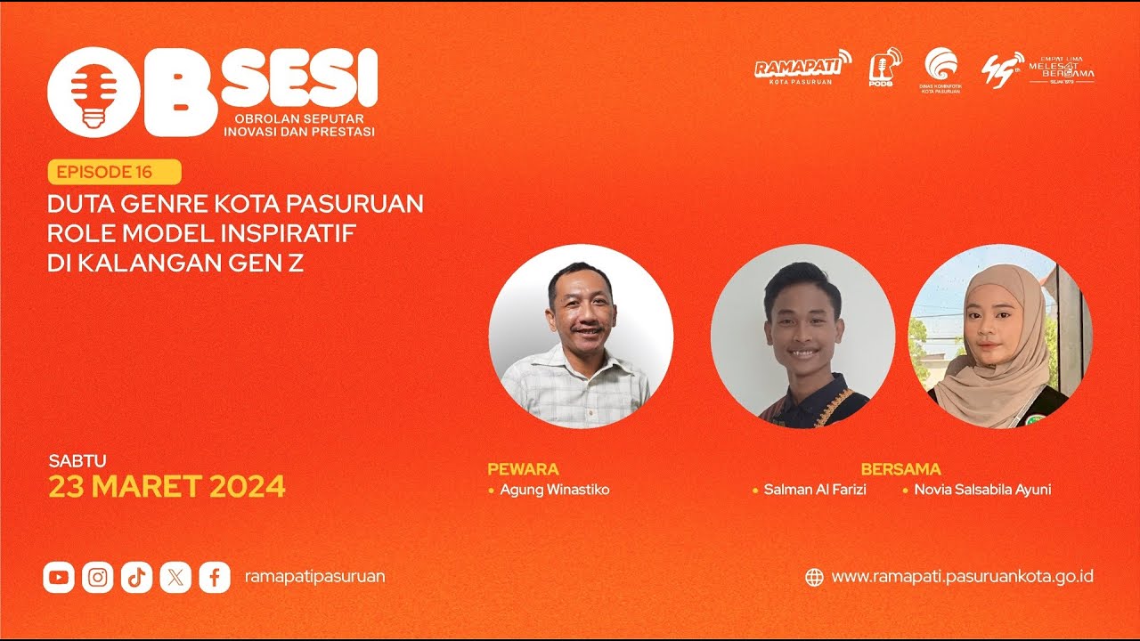 [ LIVE ] OBSESI 16 | DUTA GENRE KOTA PASURUAN ROLE MODEL INSPIRATIF DI ...