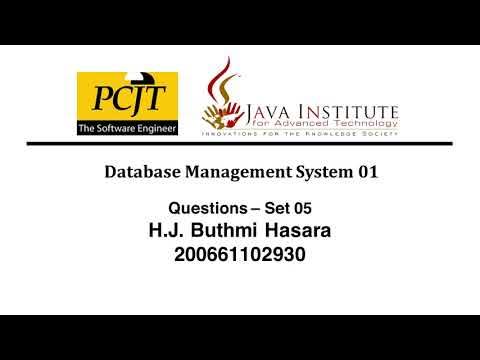 Database Management System | Question 05 | Java Institute - YouTube