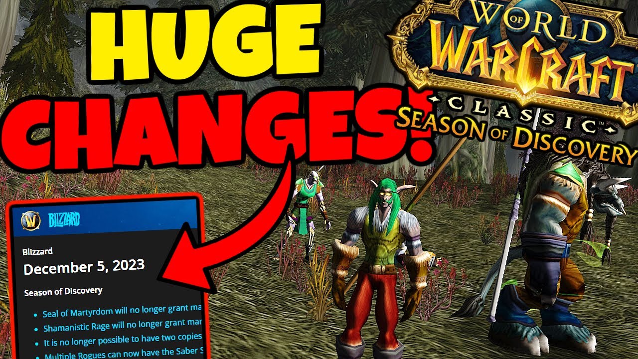 HUGE Class Changes in Season of Discovery! Class Buffs & Nerfs! - YouTube