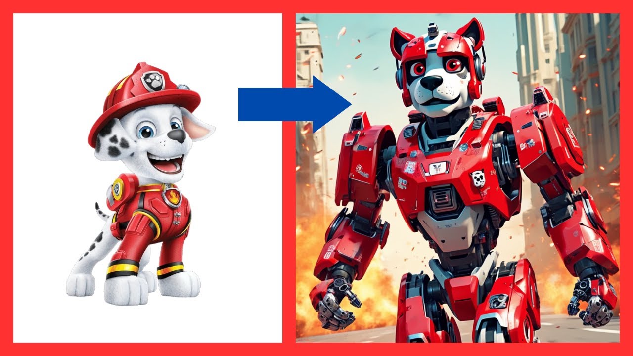 PAW PATROL as TRANSFORMER All Characters @ANIMATION_TRANSFORM - YouTube