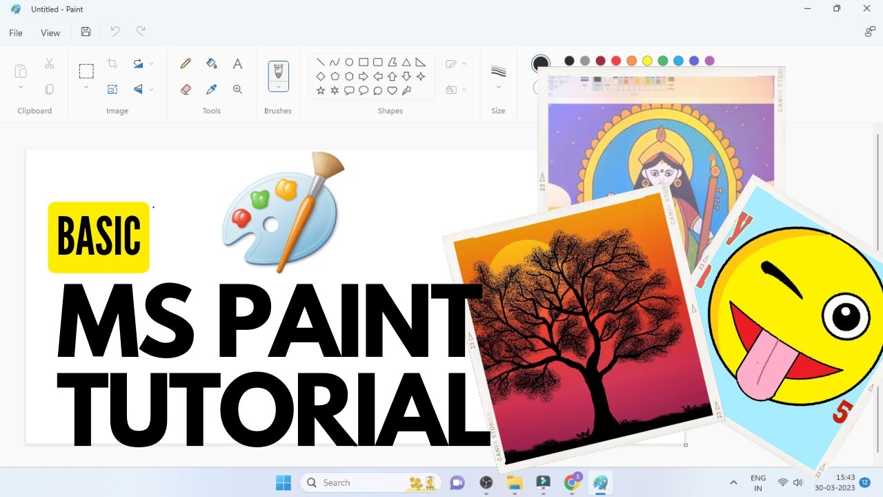 Day-5 | MS paint basic tutorial for beginner | #computer #tranding # ...
