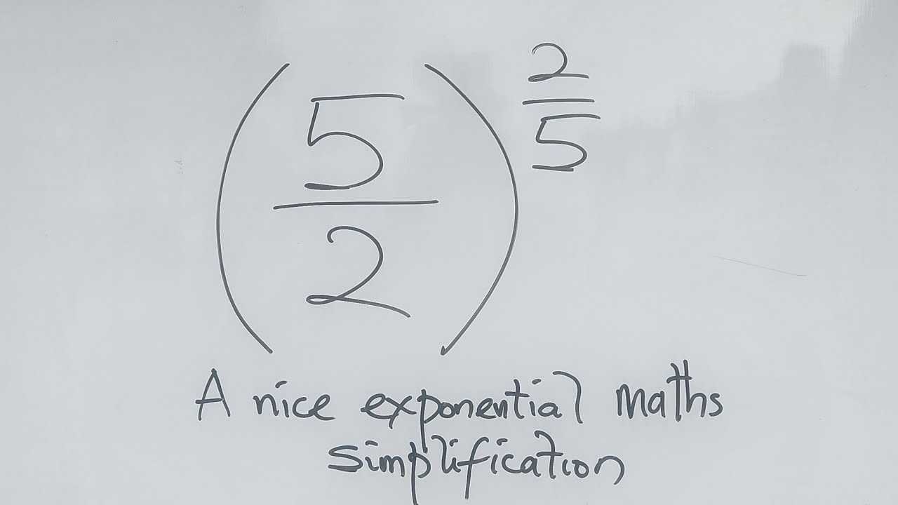Nice Exponential Maths Simplified Youtube