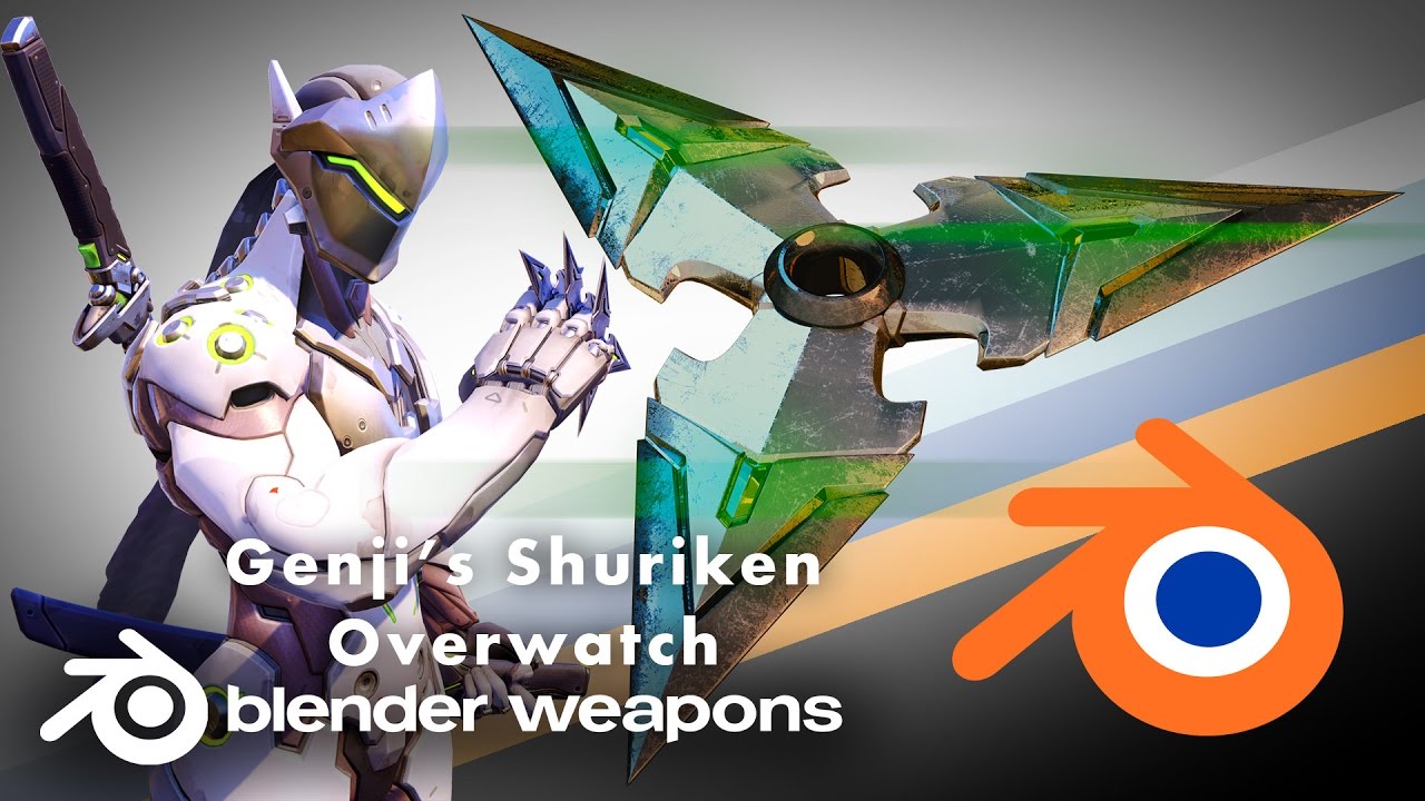 Genji Shuriken part2 Shading and render - YouTube