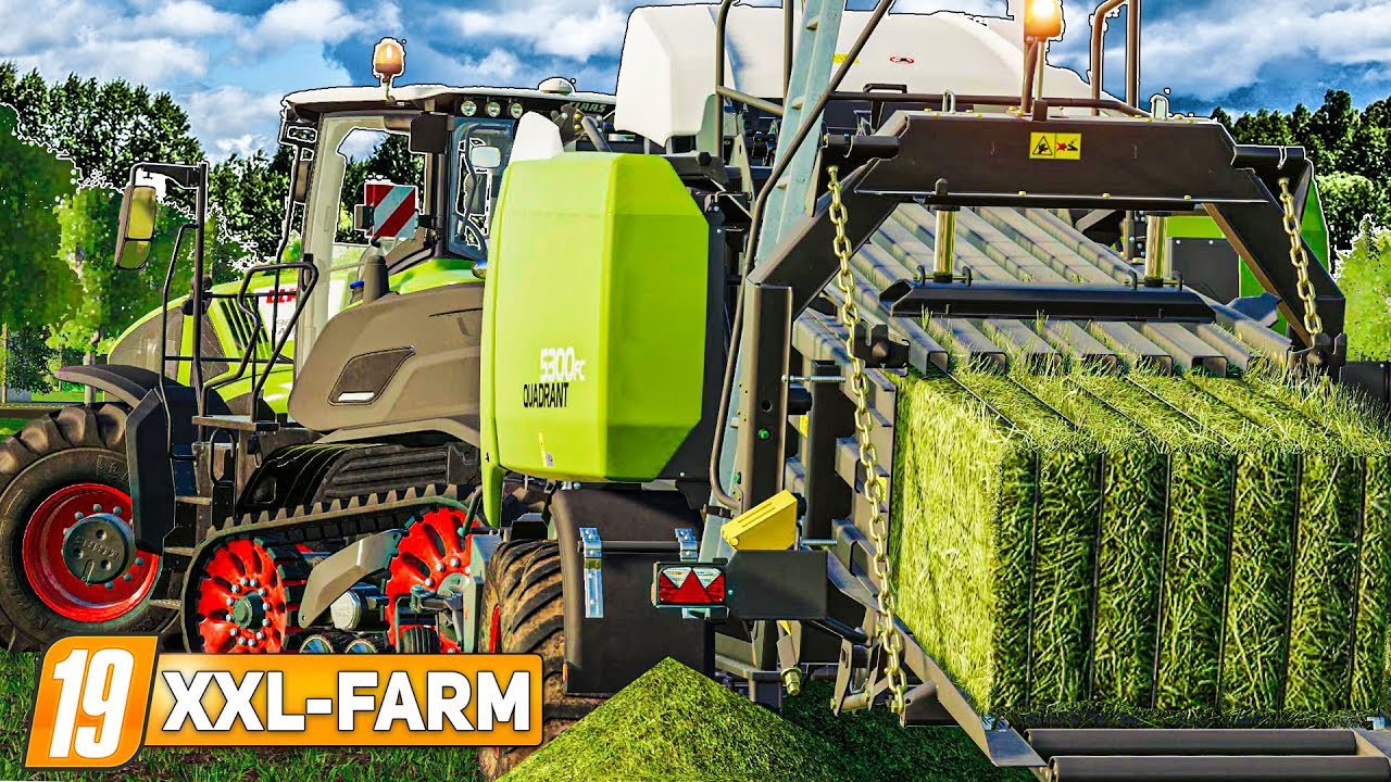 LS19 XXL Farm #103: Massen an HEU auf der Wiese - CLAAS Quadrant ...