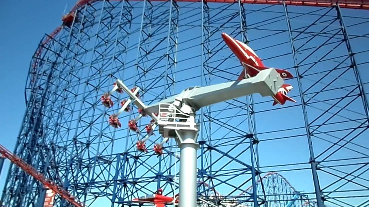 Red Arrows Skyforce- offride- Blackpool pleasure beach - YouTube