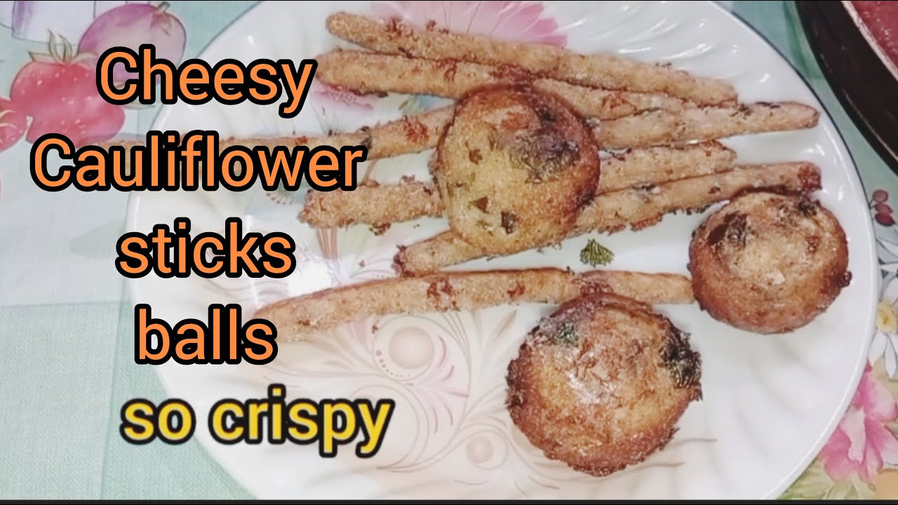 Easy to make cheesy cauliflower sticks and balls / delicious tea time ...
