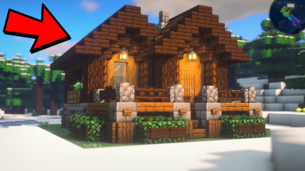 Hur man bygger en VINTER STUGA/ VINTER HUS | Minecraft - YouTube
