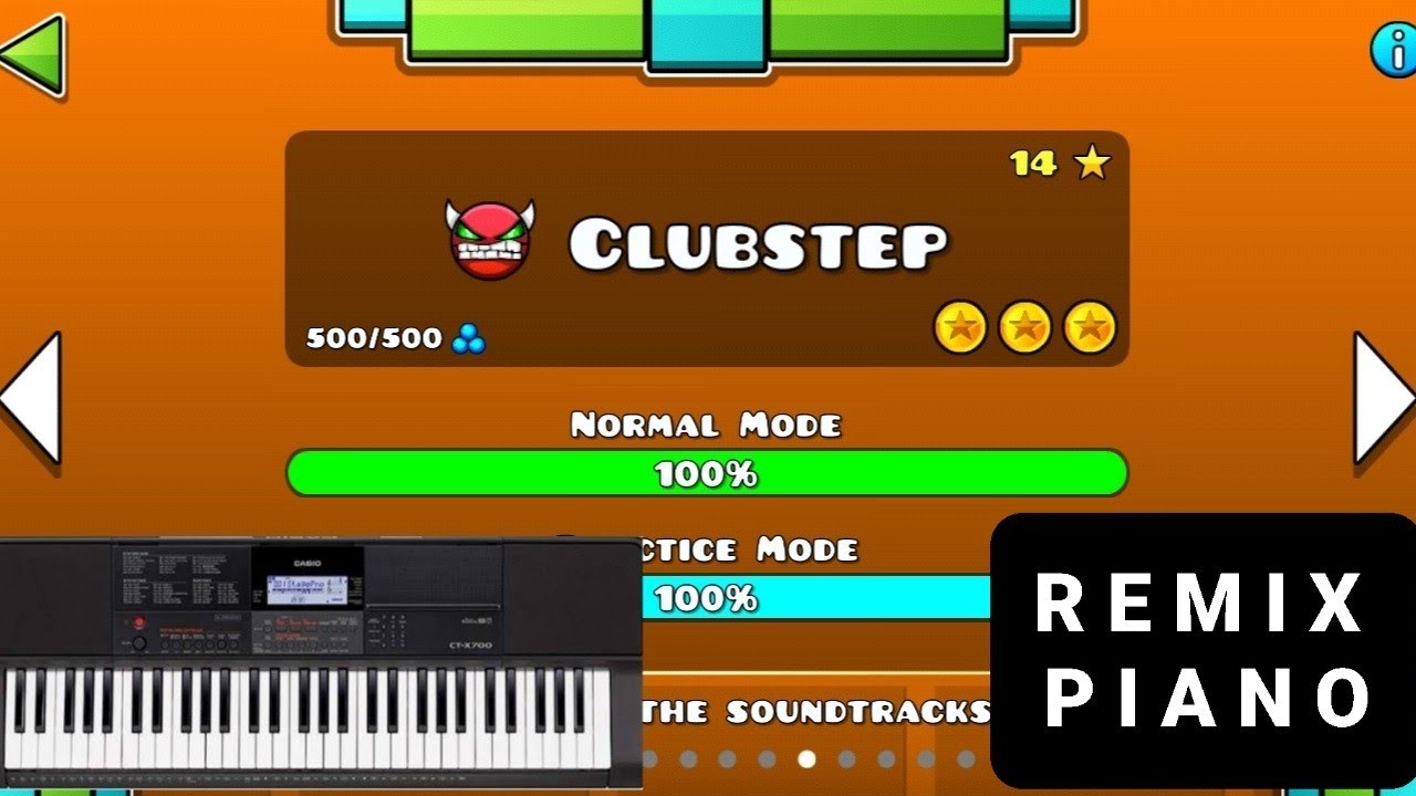 Clubstep 100% all coins (piano remix) Clubstep piano edit - YouTube