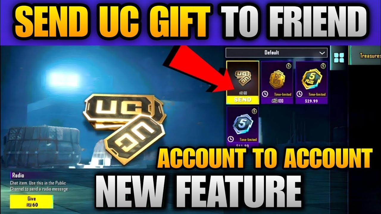 New Option Send UC To Your Friend | Account To Account UC Transfer ...