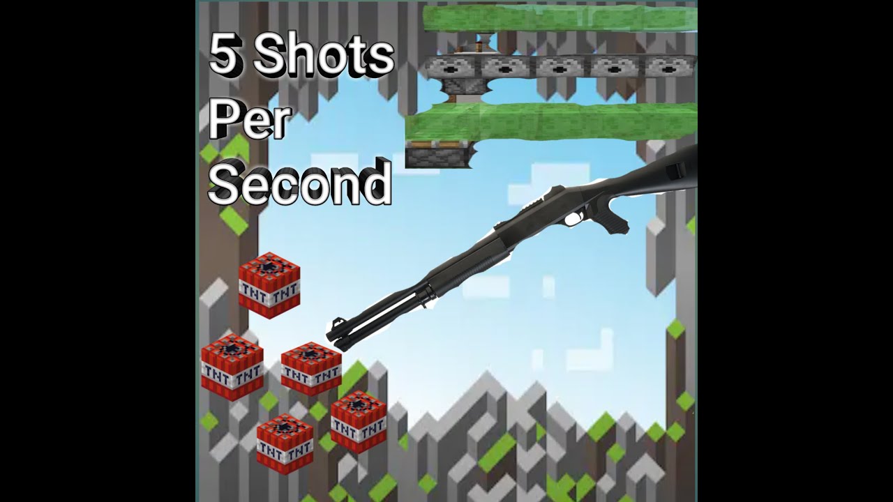 How to make a Automatic Shotgun Slime Tnt Cannon 5 Shots Per Second ...