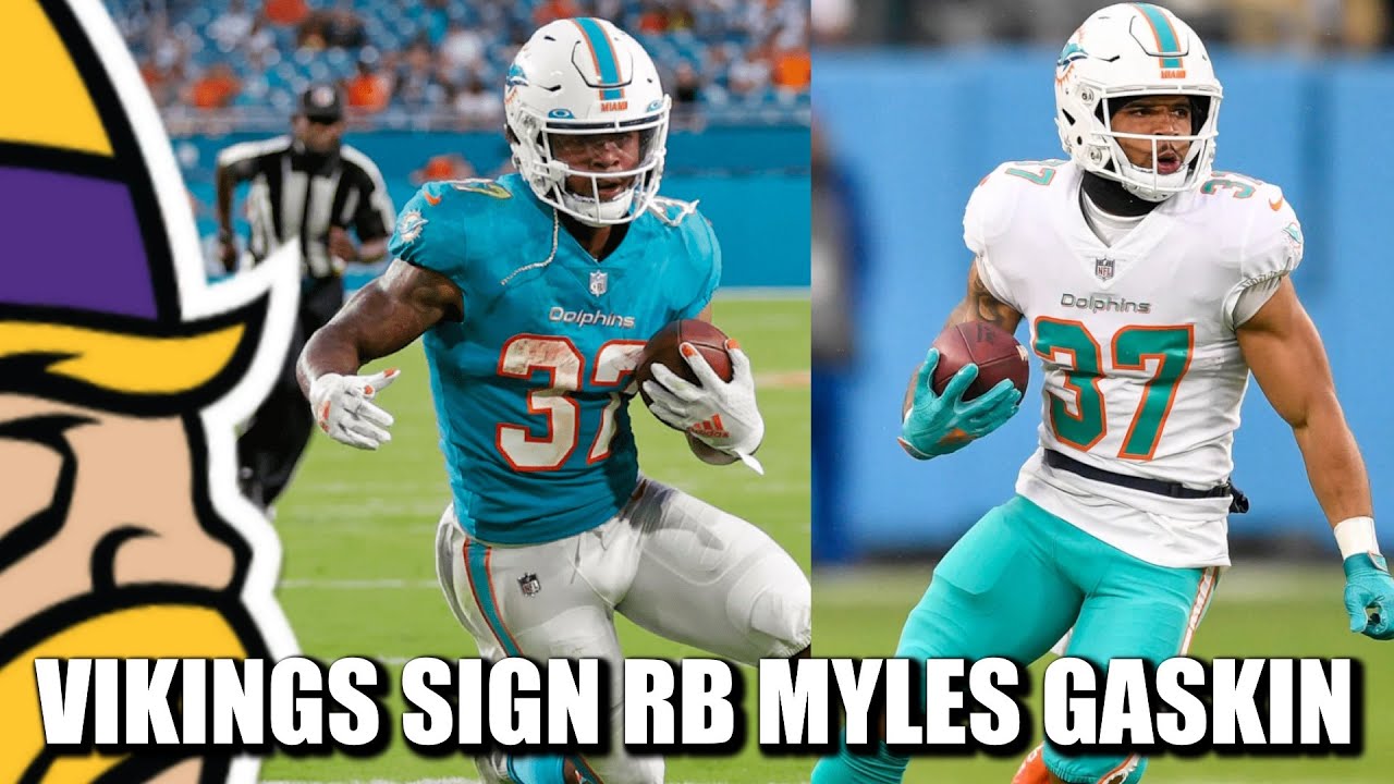 Vikings Sign Former Dolphins RB Myles Gaskin - YouTube