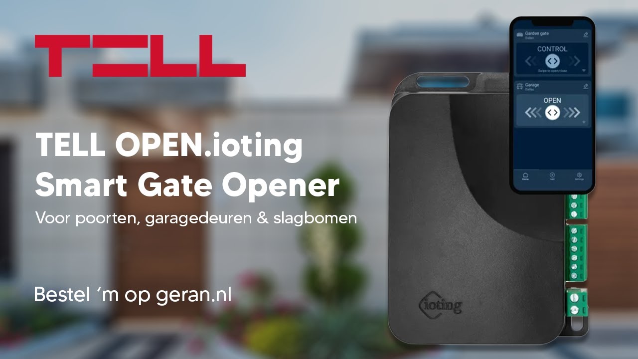 TELL OPEN.ioting Smart Gate Opener - Voor poorten, garagedeuren ...