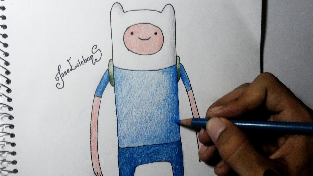 Como Dibujar a Finn El Humano | Hora De Aventura | Paso a Paso ...